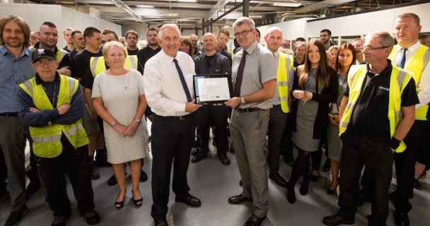 Mark Smith of JLR with Electron Team present Steven Schofield with JLRQ ...